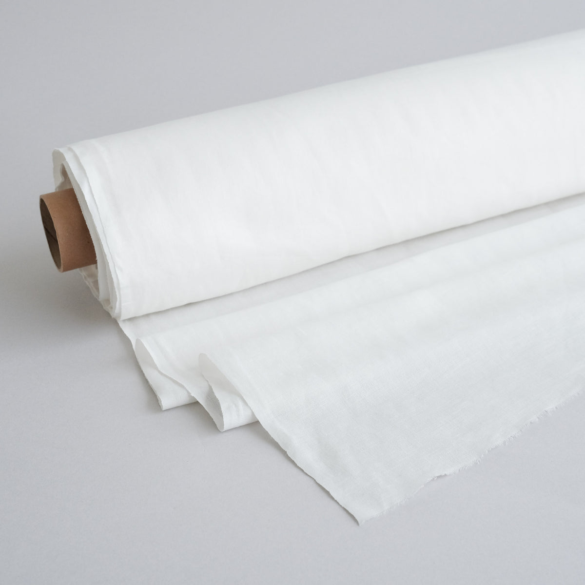 **Sample** - Handwoven Linen & Cotton - White– MAIWA