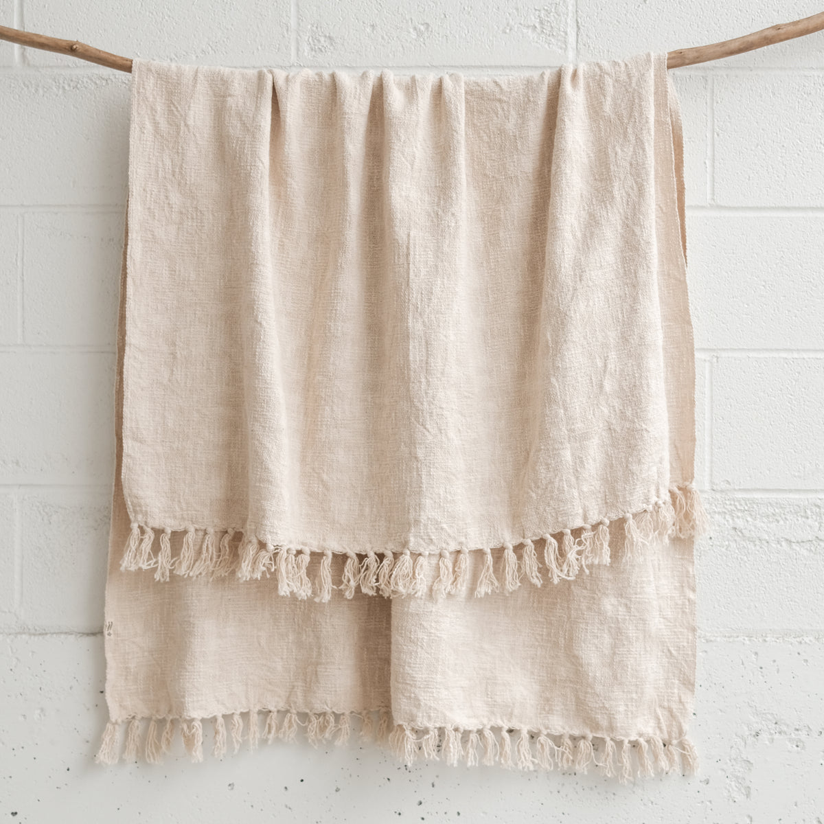 Cotton Throw - Handwoven - Natural Unbleached Cotton– MAIWA