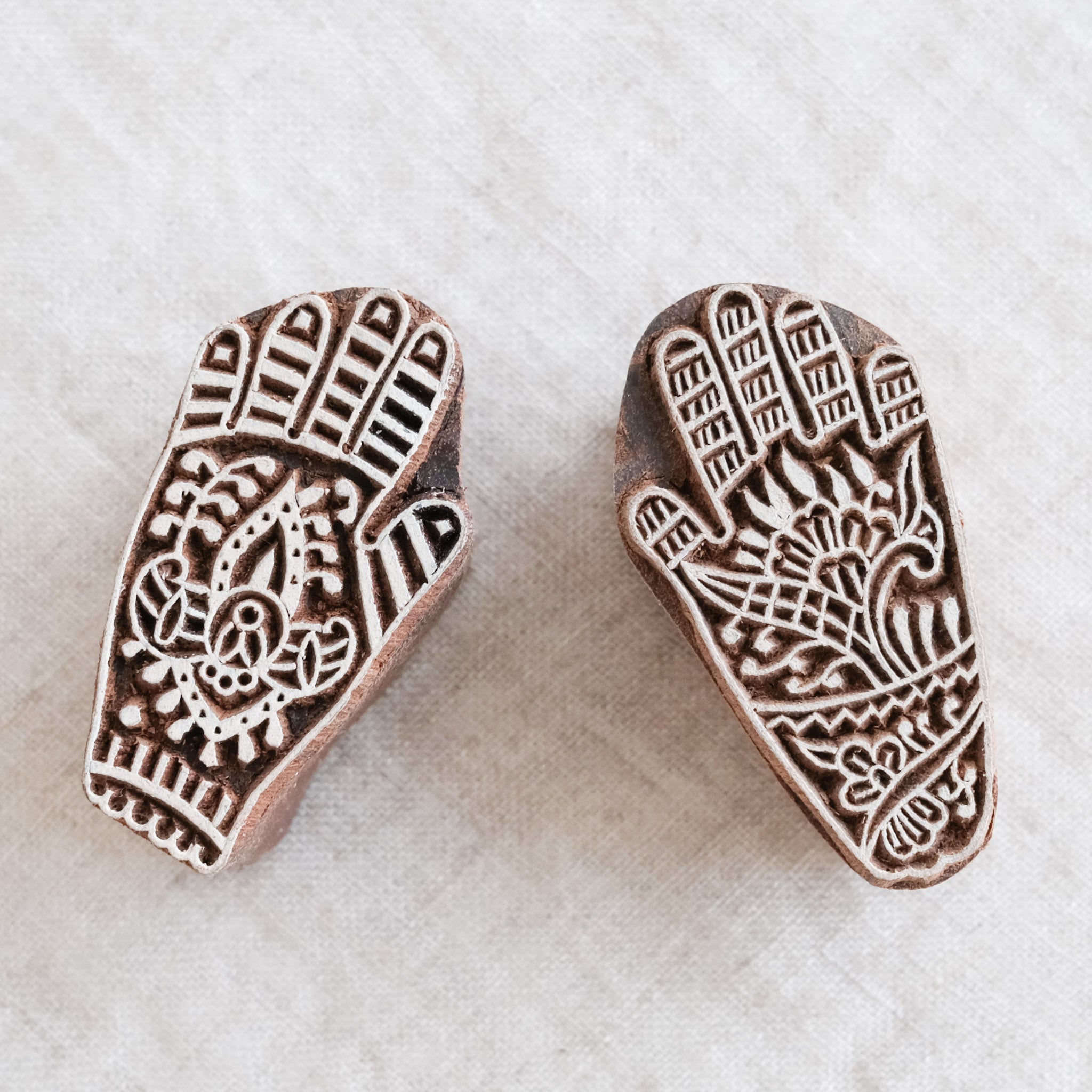Wood Block - Floral Mehndi Hand– MAIWA