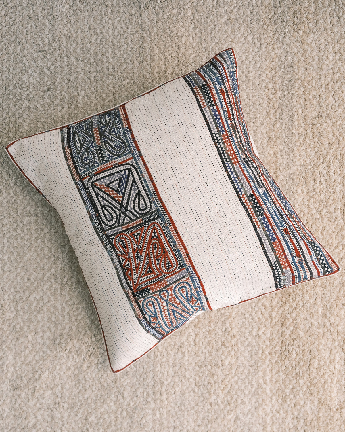 Kachchh Embroidery - 24" Cushion Cover - Dhebaria Rabari - Forest– MAIWA