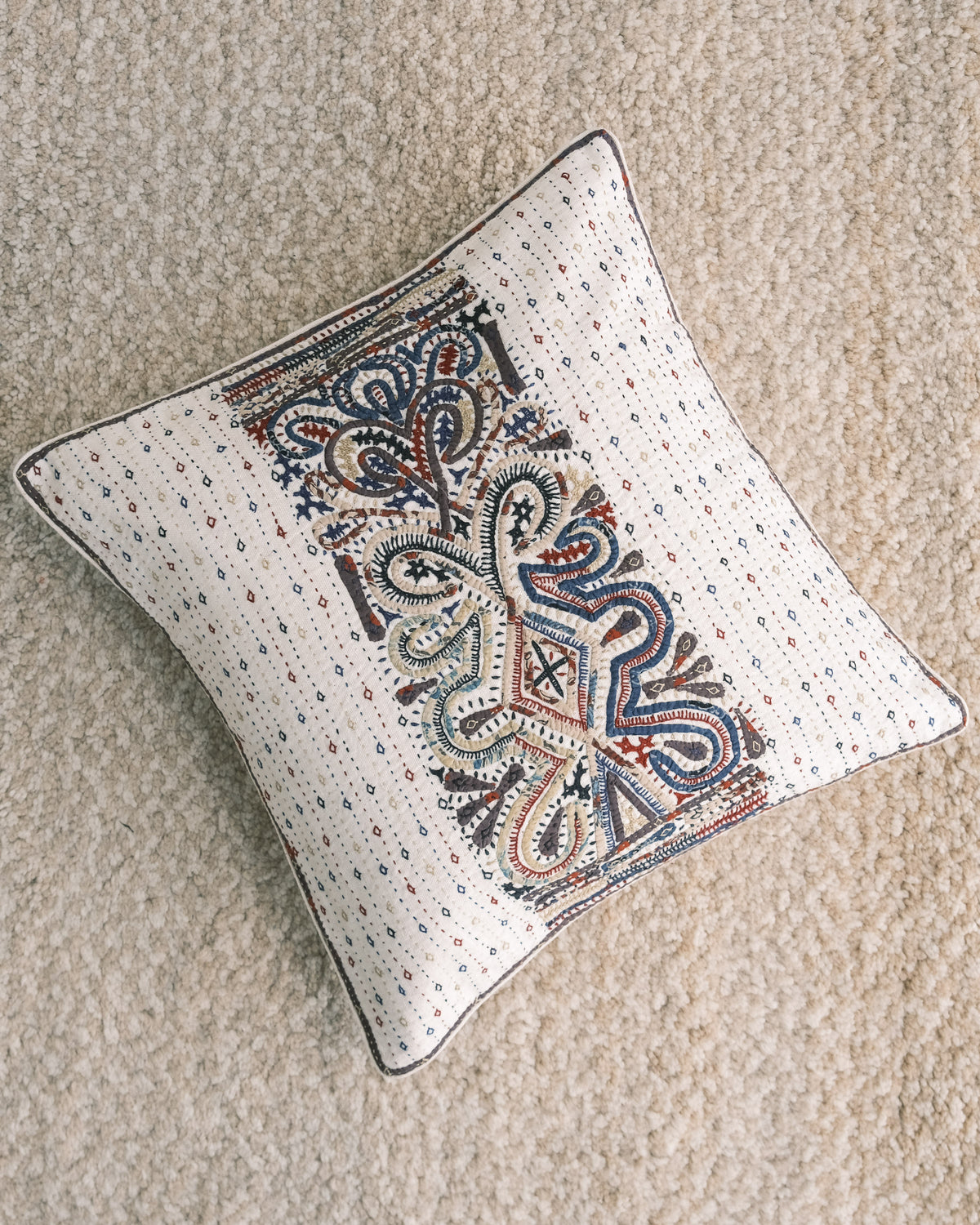 Kachchh Embroidery - 16" Cushion Cover - Dhebaria Rabari - Voice of a ...