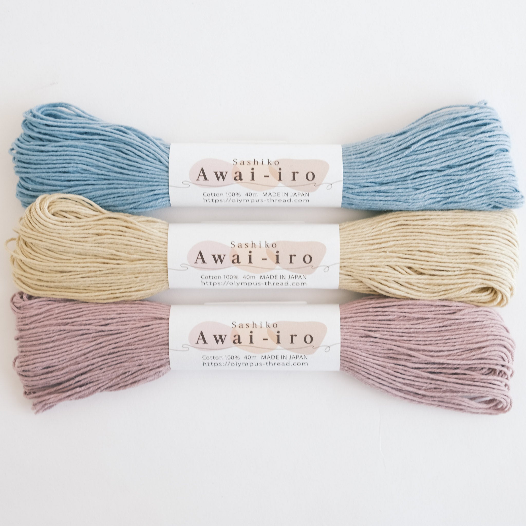 Set of 3 - Japanese Sashiko Thread - 40m– MAIWA