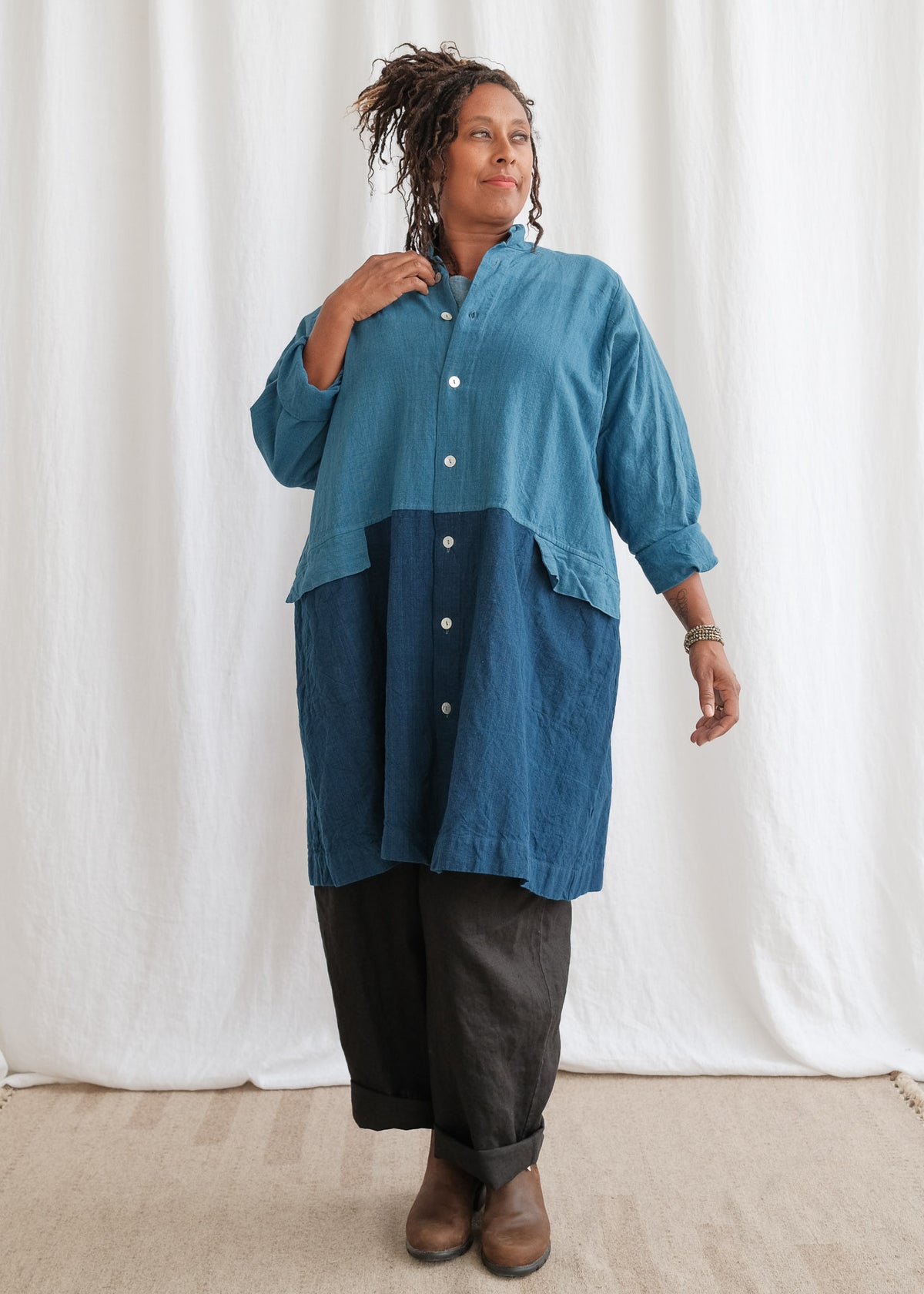 Sundar Coat - Handwoven Cotton - Indigo– MAIWA