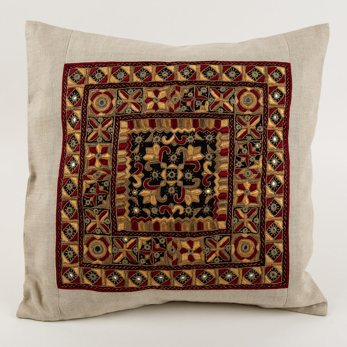 Kachchh Embroidery - 16" Cushion Cover - Sodha Rajput - Ceremony– MAIWA