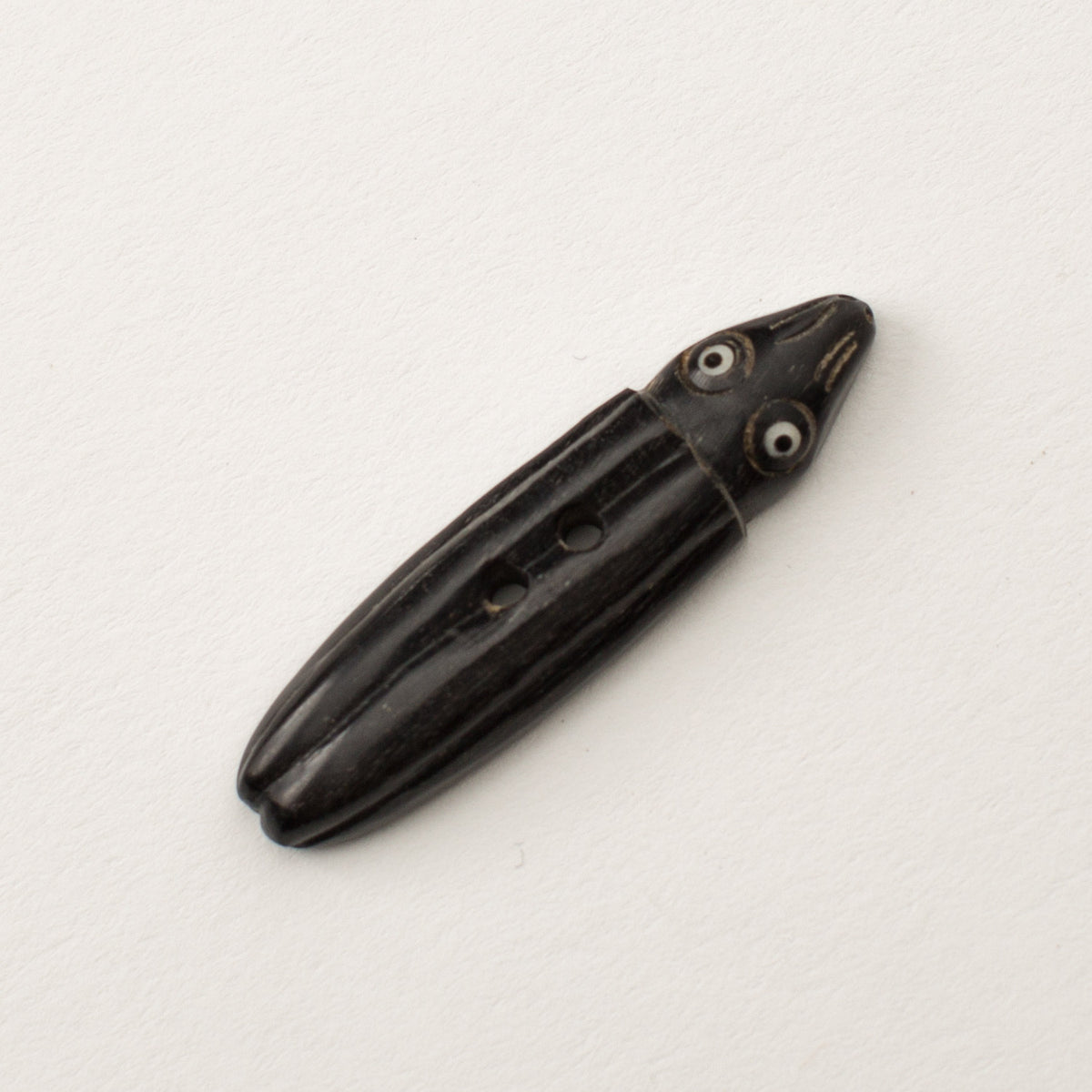 Handcarved Horn Button - Black Long Beetle– MAIWA