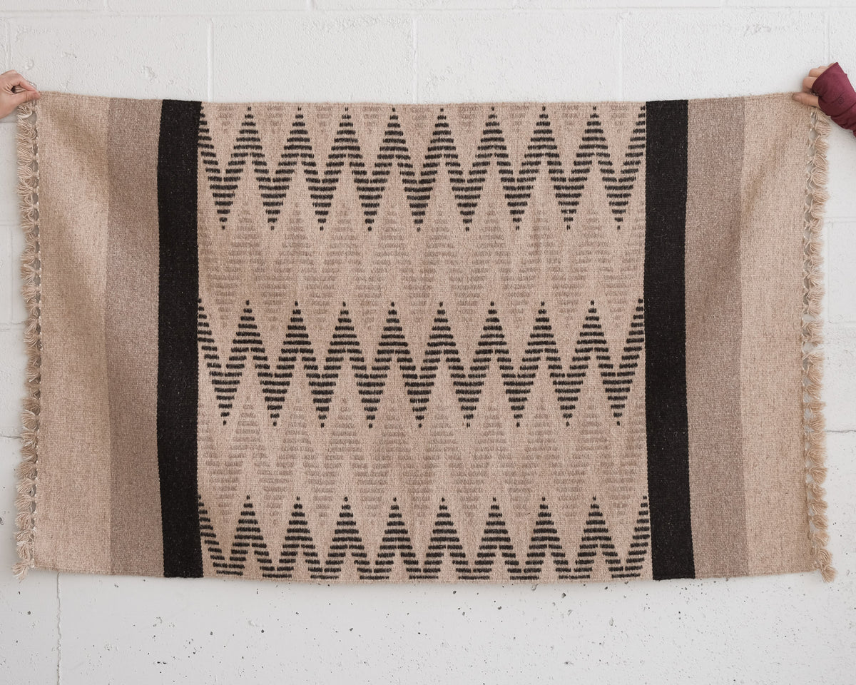 Wool Jawaja Carpet - Large - Rhythmic Tones– MAIWA