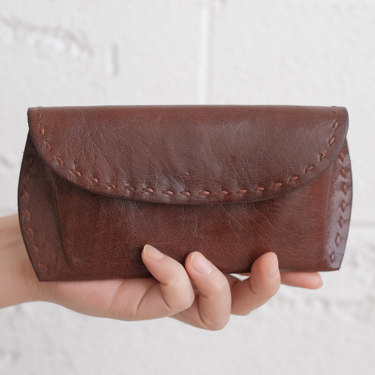 Leather Essentials Pouch - Brown– MAIWA