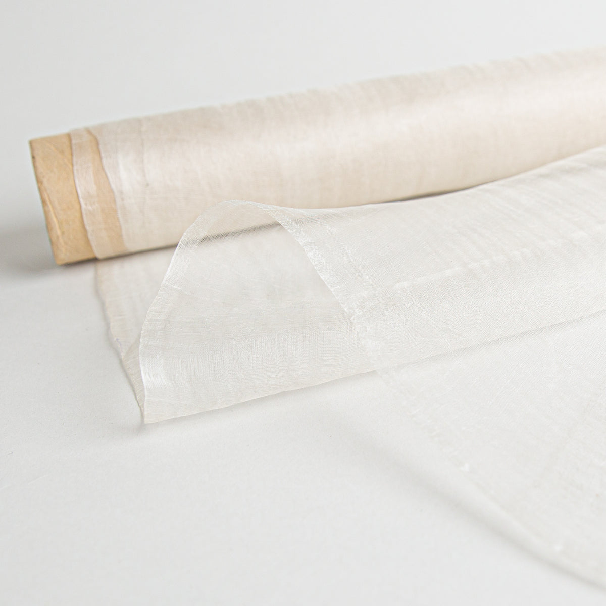 **Sample** - Silk Handwoven Gauze for Nuno Felting - Natural– MAIWA