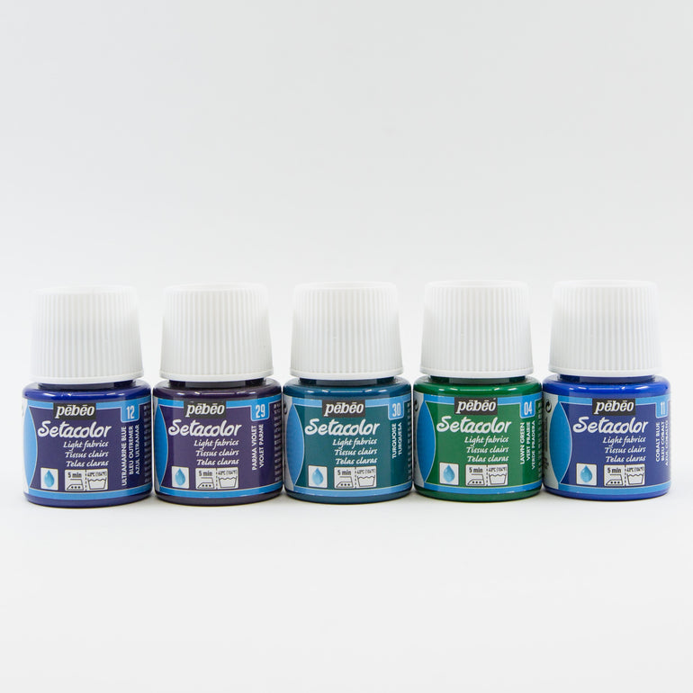 Set of 5 - 45ml Pebeo Setacolor Transparent - Cool Palette– MAIWA