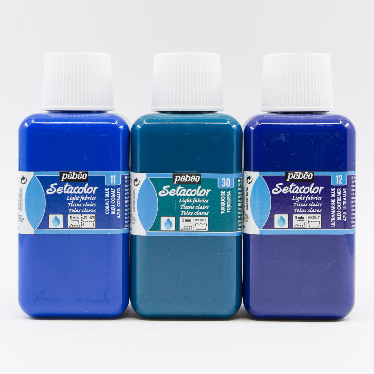 Set of 3 - 250ml Pebeo Setacolor Transparent - Cool Palette– MAIWA
