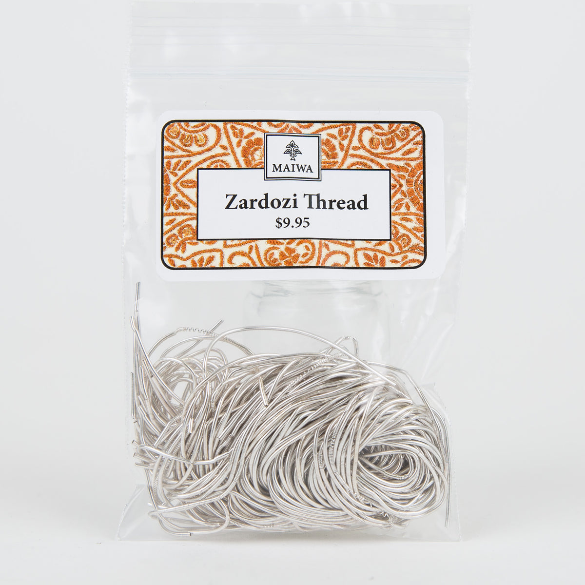 Zardozi Thread - Metallic Coil - Silver Shiny– MAIWA